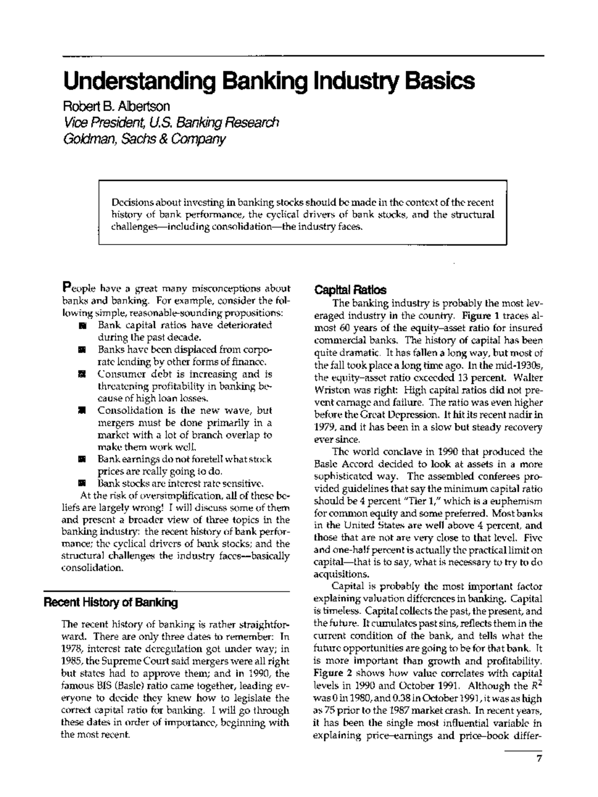 Understanding Banking industry basics - UnderstandingBanking ...