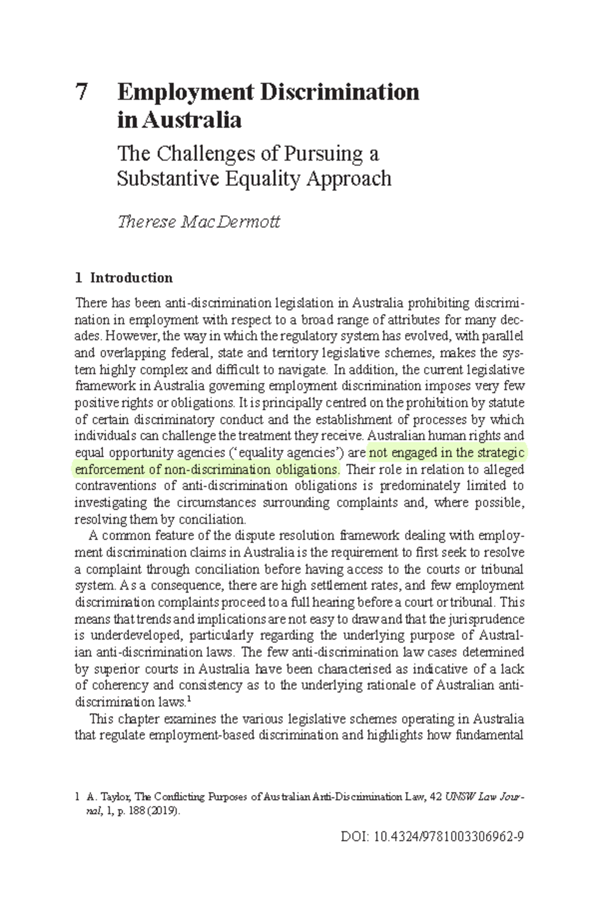 10 - The Challenges of Pursuing a Substantive Equality Approach Therese ...