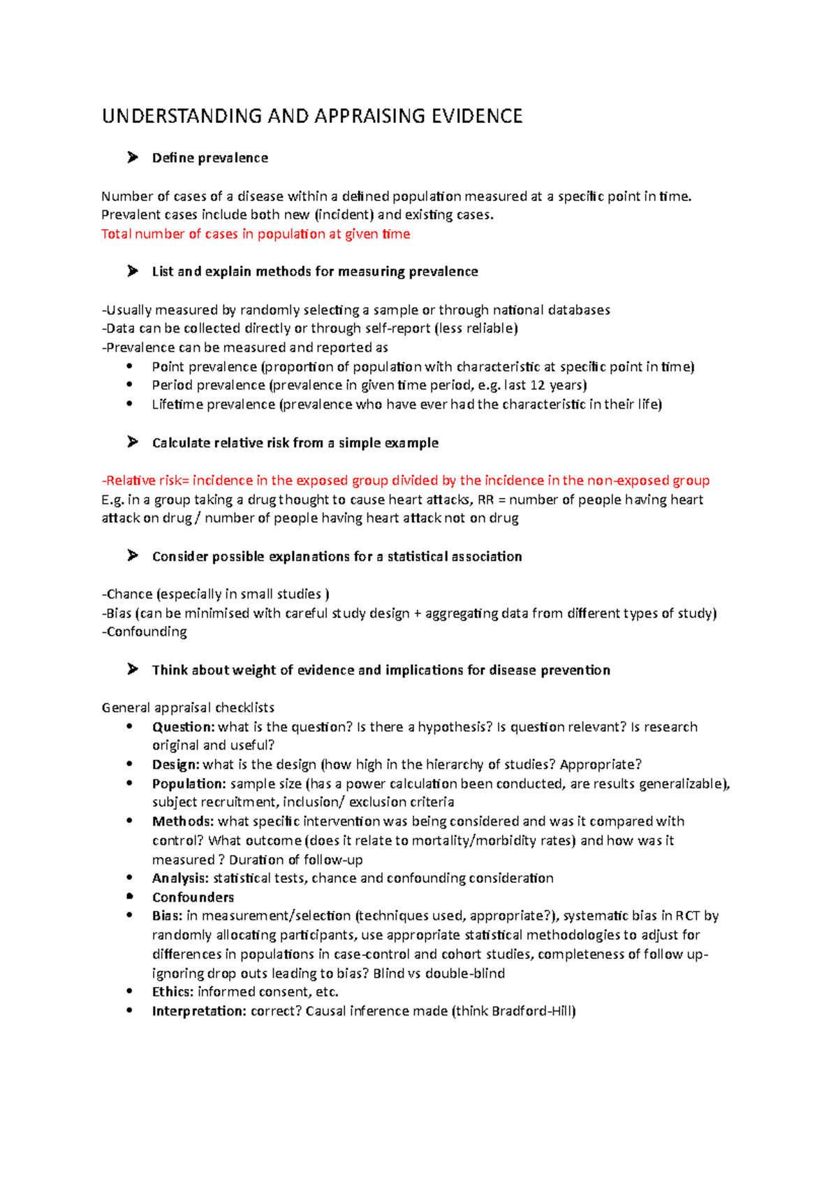 Understanding AND Appraising Evidence - UNDERSTANDING AND APPRAISING ...