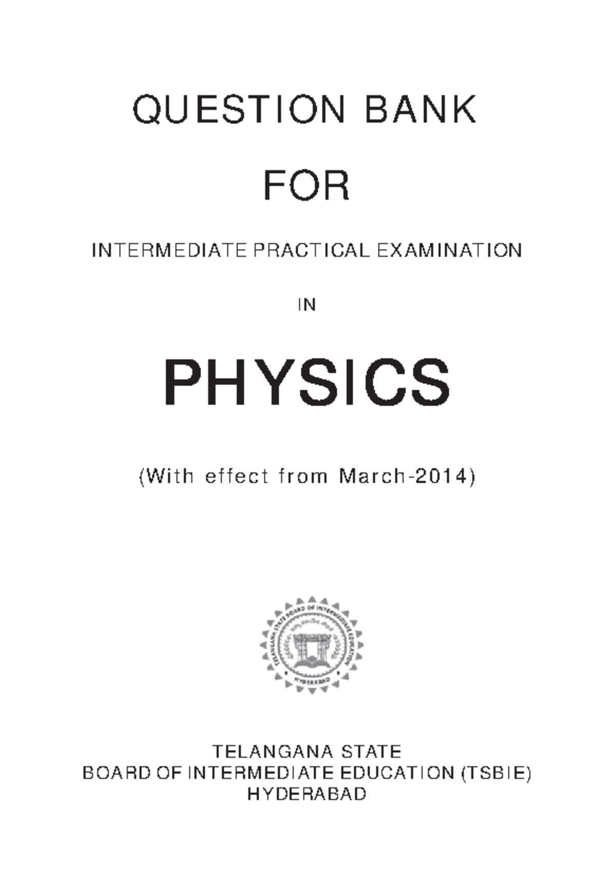 Physics Practical Question Bank - QUESTION BANK FOR INTERMEDIATE ...