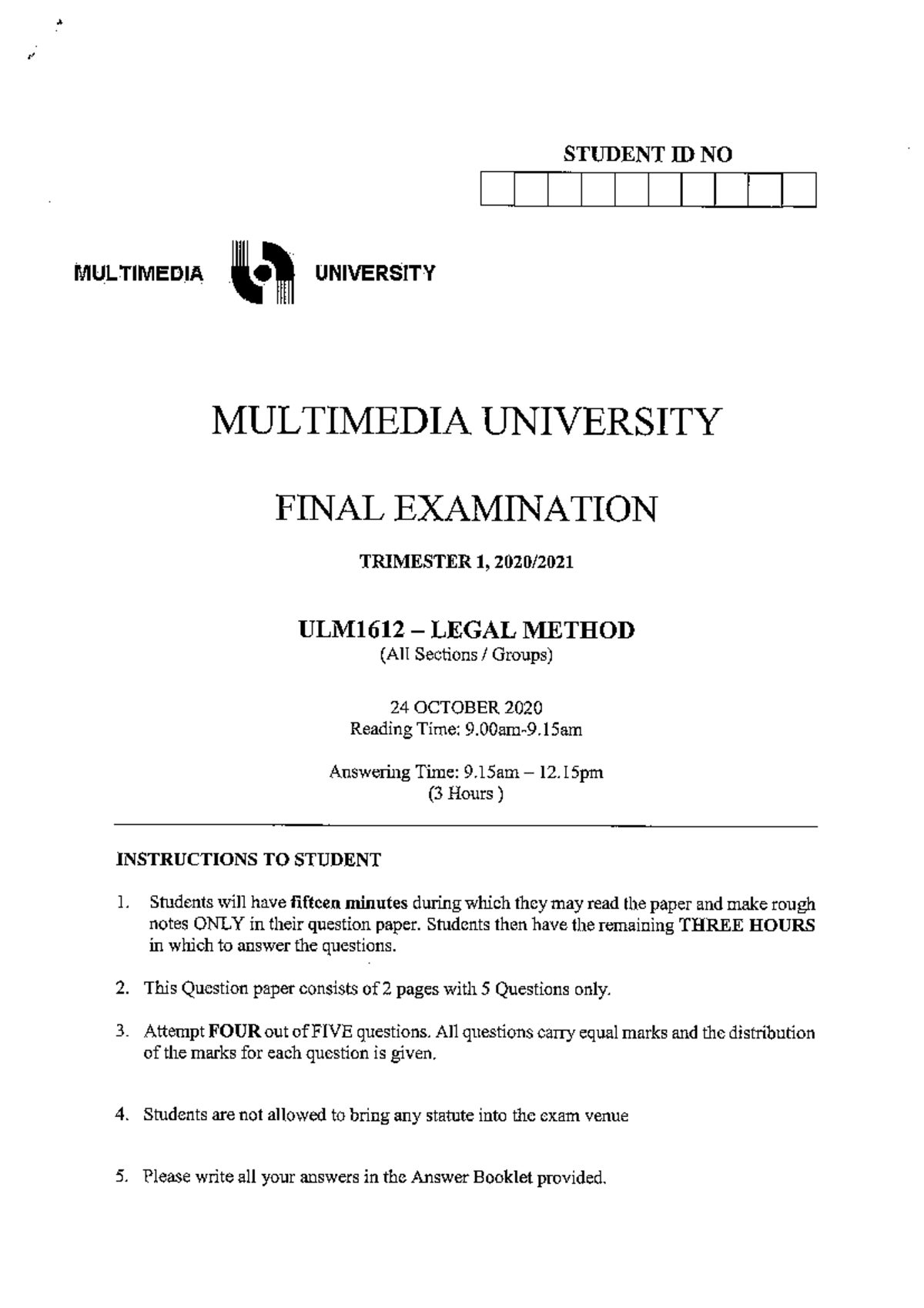 Past year exam paperpast year exam paper. past year exam paper. Past ...