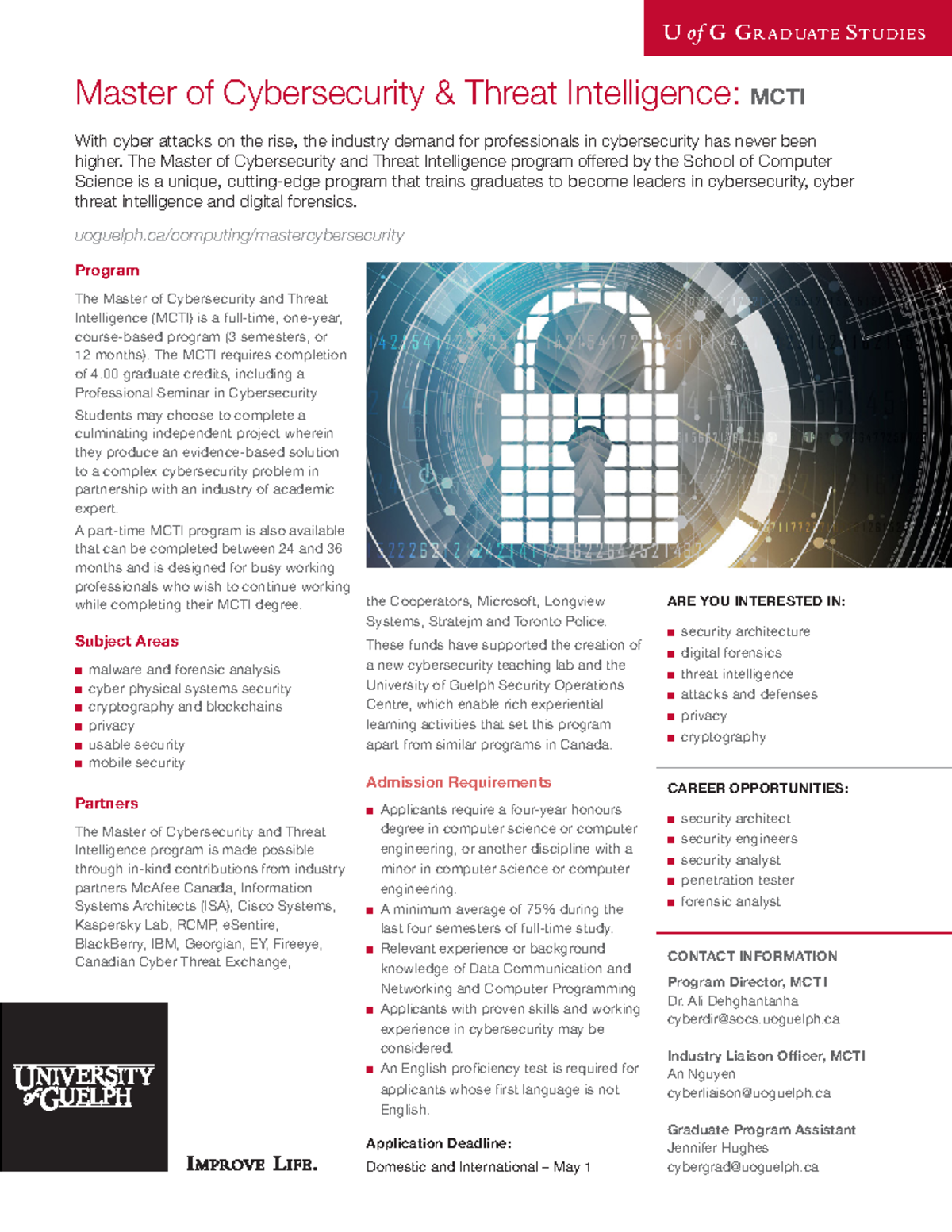 2022 Cybersecurity&Threat Intelligence - U of G G radUate S tUdieS Master of Cybersecurity ...