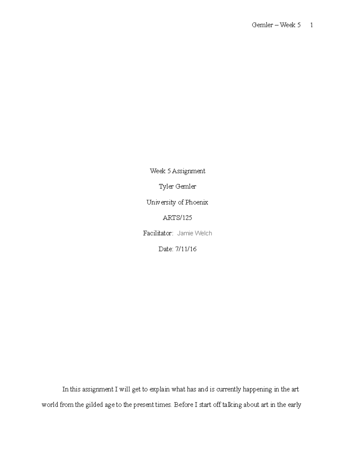 Week 5 Assignment - Gemler Week 5 Week 5 Assignment Tyler Gemler ...