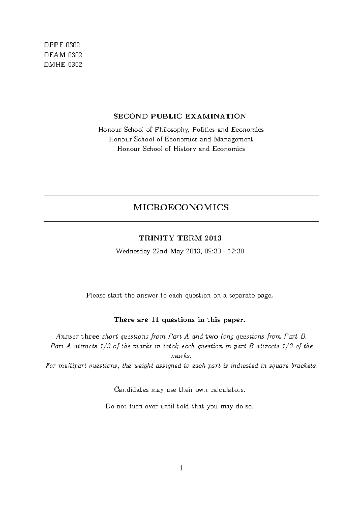 2013 Micro Paper - DPPE 0302 DEAM 0302 DMHE 0302 SECOND PUBLIC ...