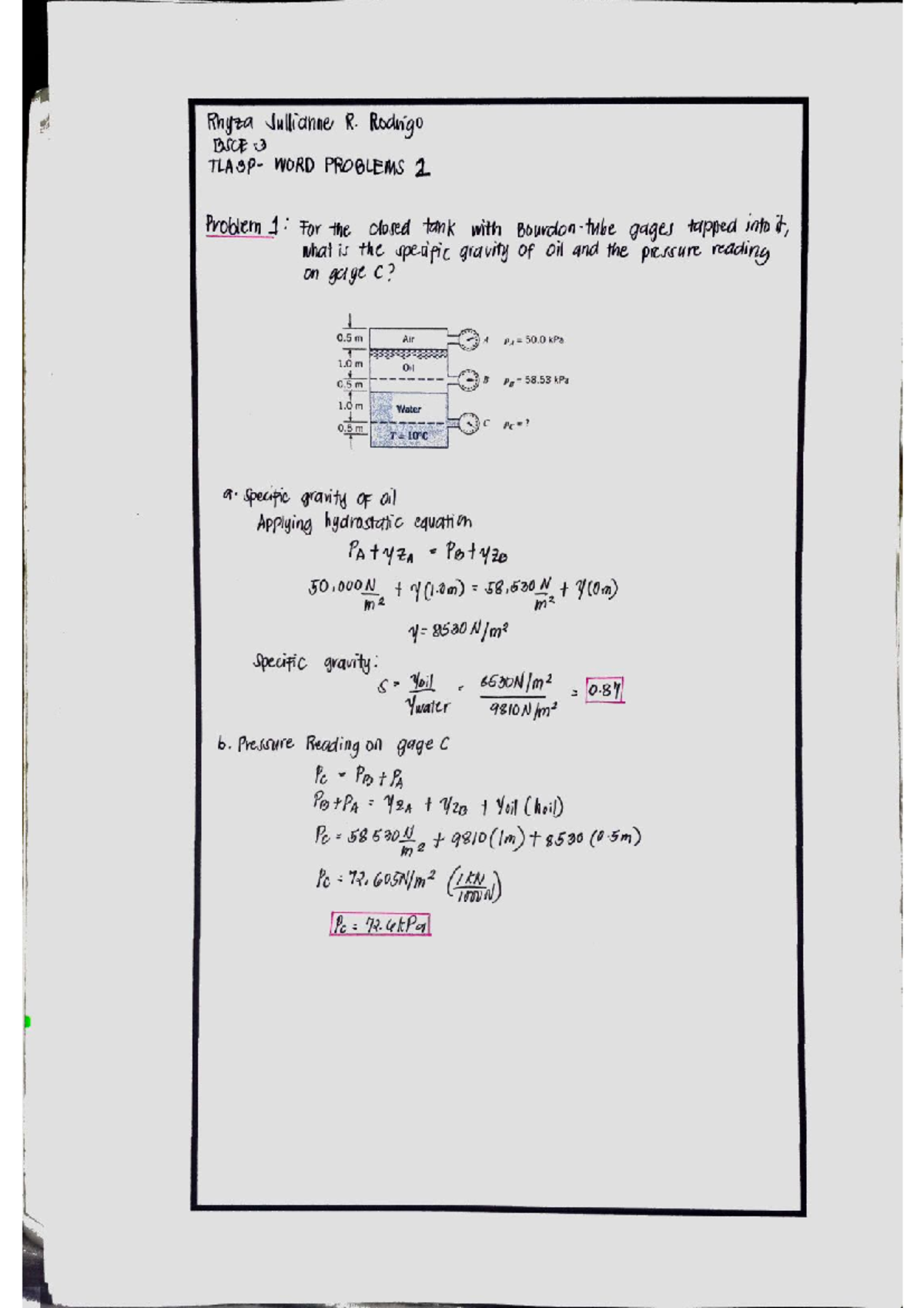 TLA3P-CE325- Word Problems 2 - Engineering Data Analysis - Computer ...