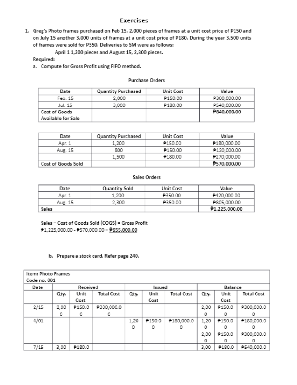 Ch a pter 9 GREG'S Photo - answer in a assignment - Accountancy - Studocu