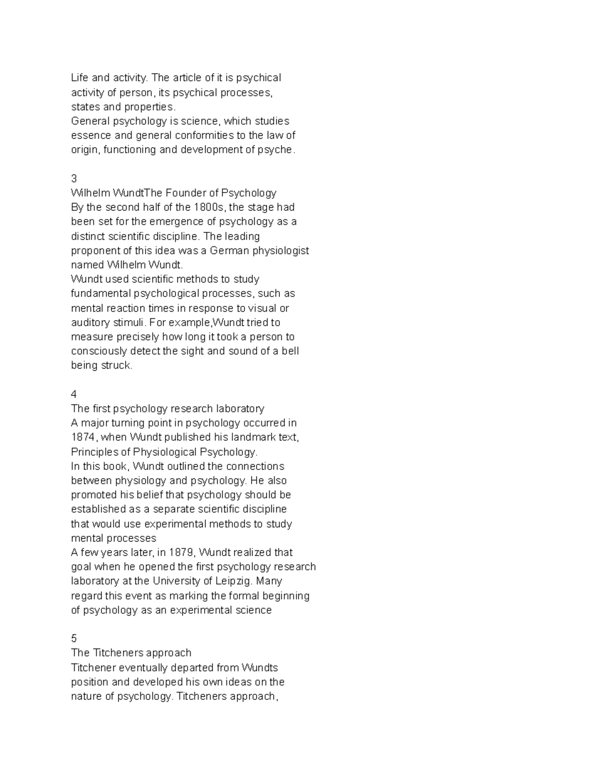 Article of psychology part 1 - Life and activity. The article of it is ...