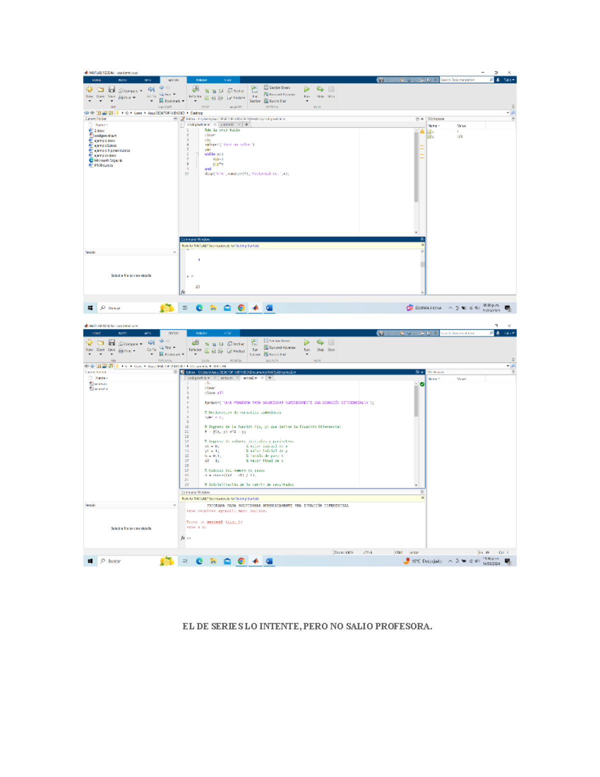 Tareaherramientas - tarea - MATLAB R2024 academic use HOME PLOTS APPS ...