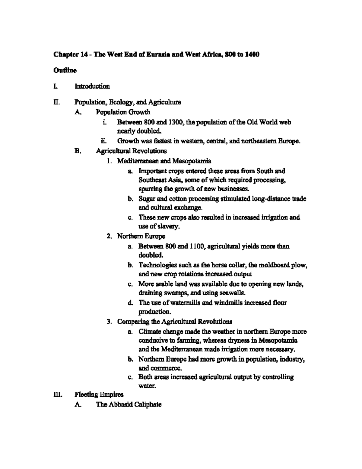 1-ch14-outline - class notes - HIST 3040 - Studocu