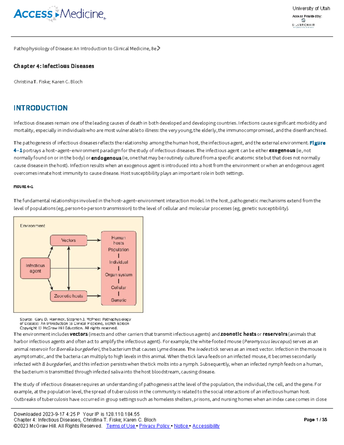 Chapter 4 Infectious Diseases - Pathophysiology of Disease: An ...