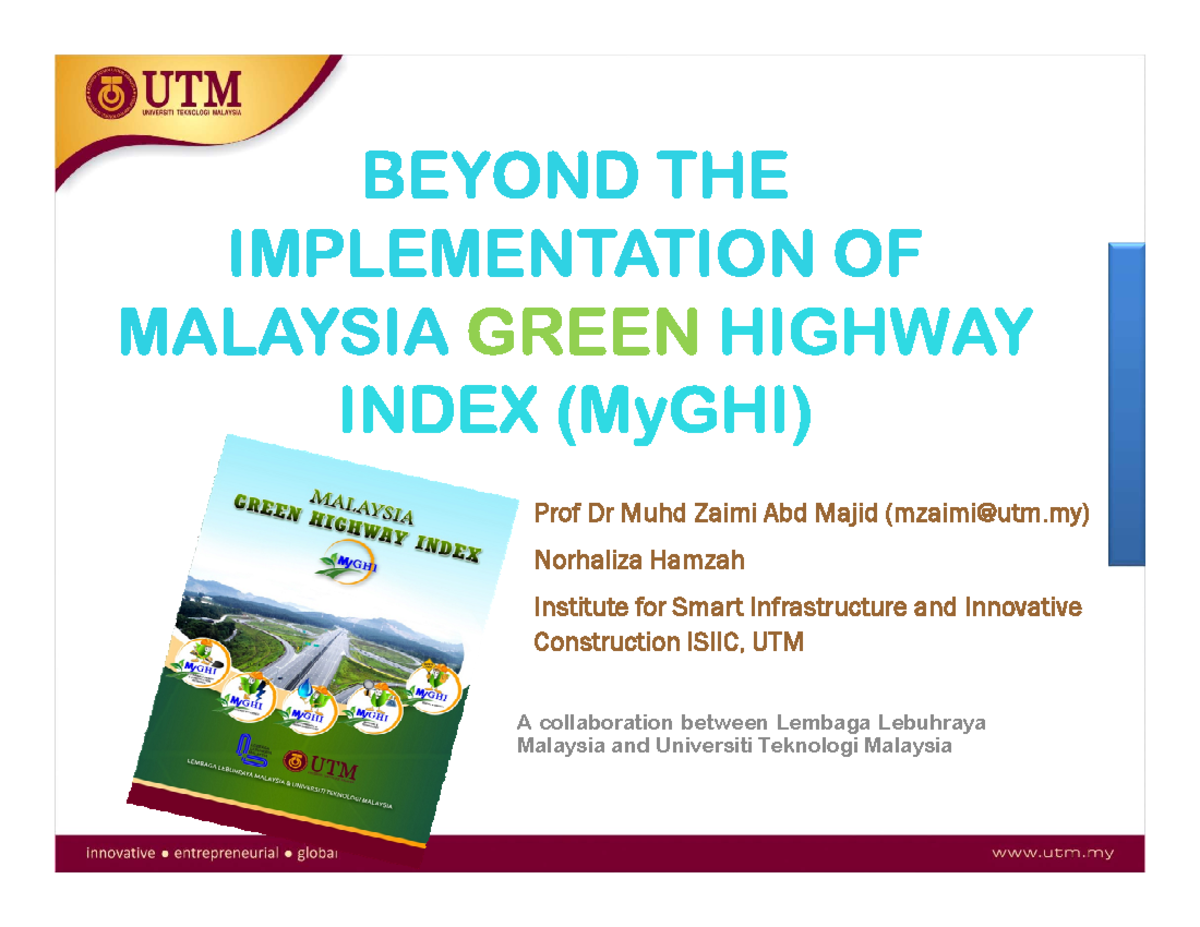 Paper 6 (UTM)-Beyond the Implementation of My GHI - BEYOND THE ...