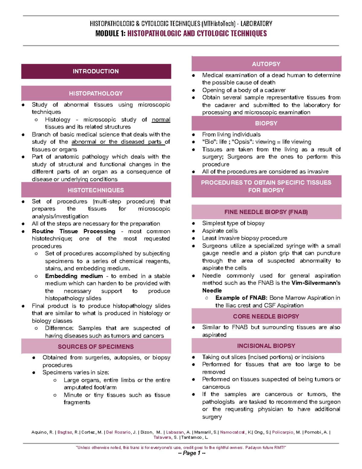 Histotech LAB M1 - HISTO LAB M1 - HISTOPATHOLOGIC & CYTOLOGIC ...