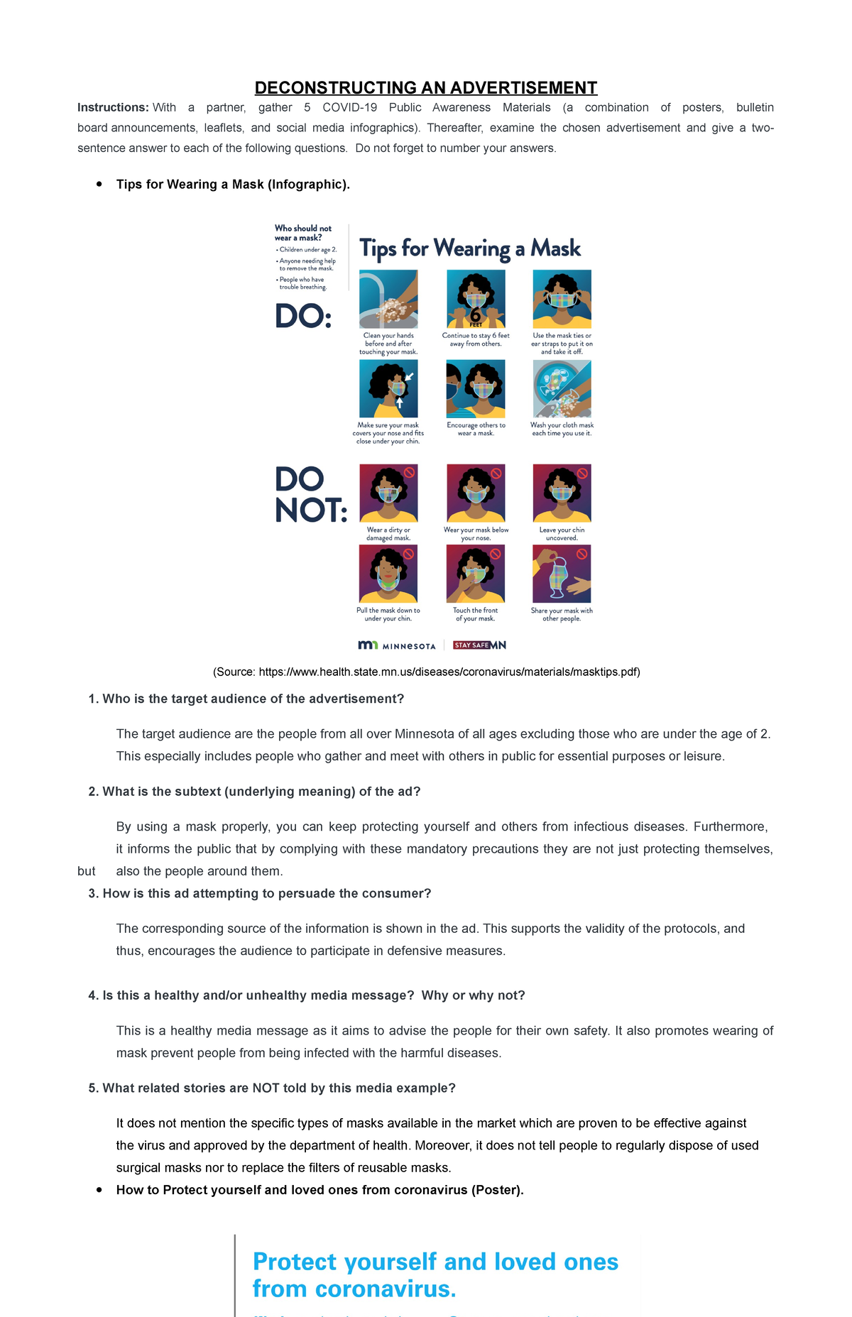 Notes on How to Deconstruct an Advert - DECONSTRUCTING AN ADVERTISEMENT ...