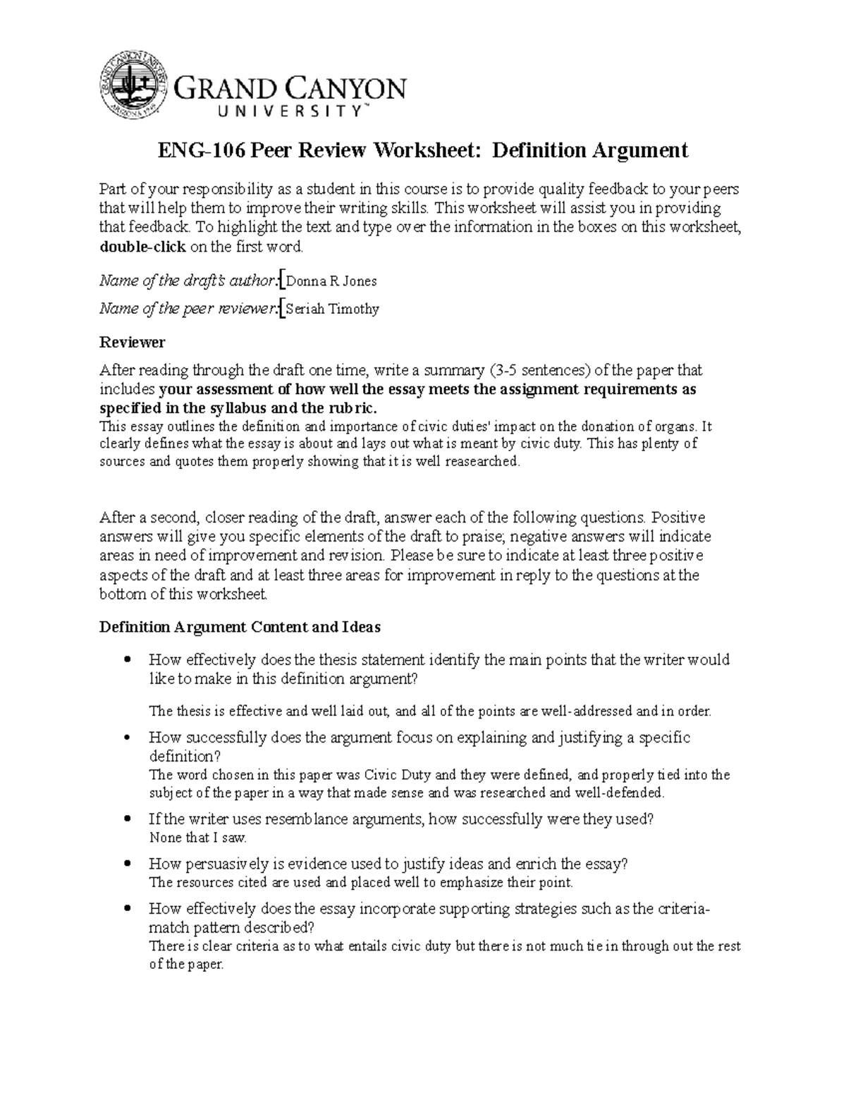 ENG106 Definition Peer Review Worksheet - ENG-106 Peer Review Worksheet ...