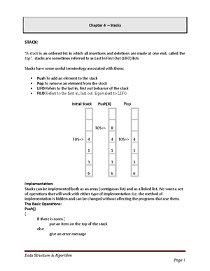 Chapter 1 - Chapter one Introduction to Data Structures and Algorithms ...