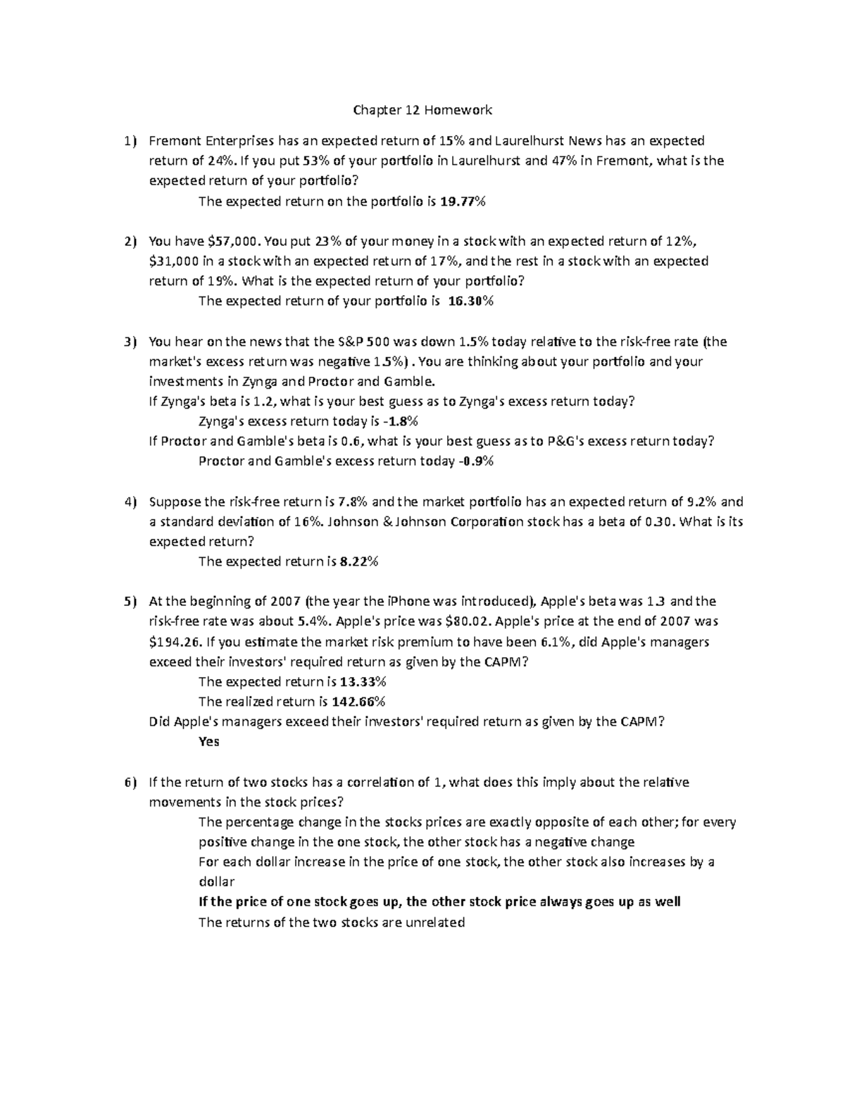 Chapter 12 Homework - Chapter 12 Homework Fremont Enterprises has an ...