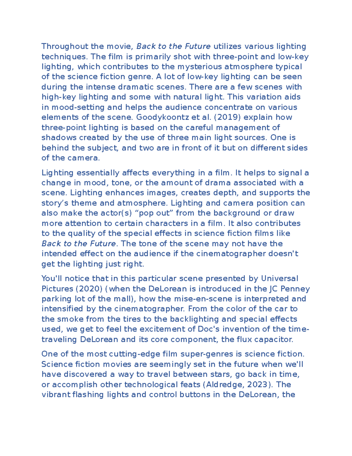 Week 2 Discussion- Back to the Future - Throughout the movie, Back to ...