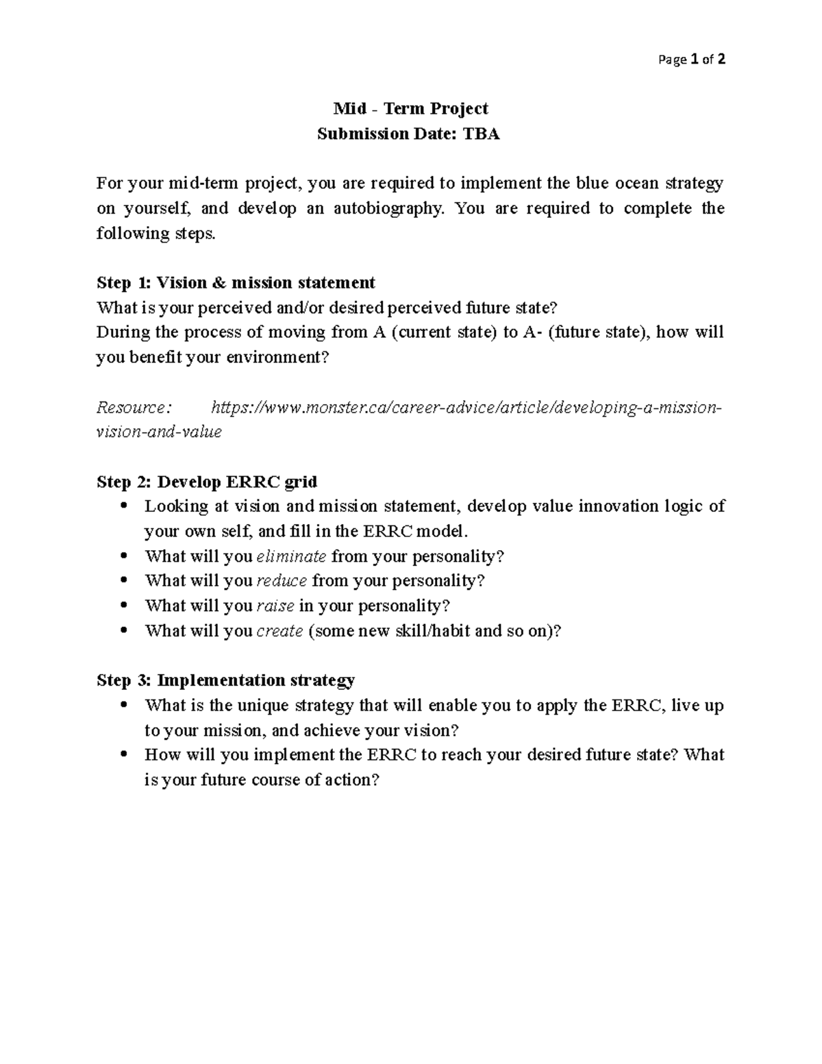 Guidelines Mid Term BCOM Spring 2021 - Page 1 of 2 Mid - Term Project ...