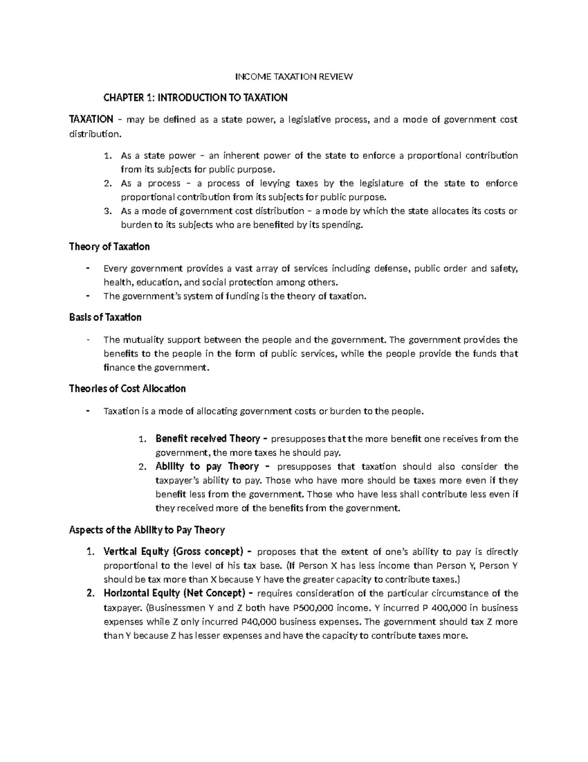 Income tax review 1st(notfinish) - INCOME TAXATION REVIEW CHAPTER 1 ...