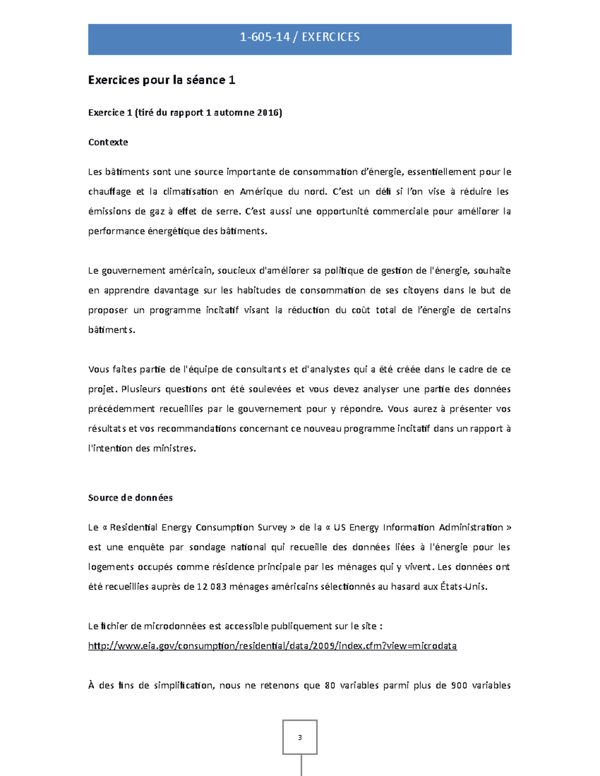 1 605 S1 Exercices - exercice S1 - Exercices pour la séance 1 Exercice ...