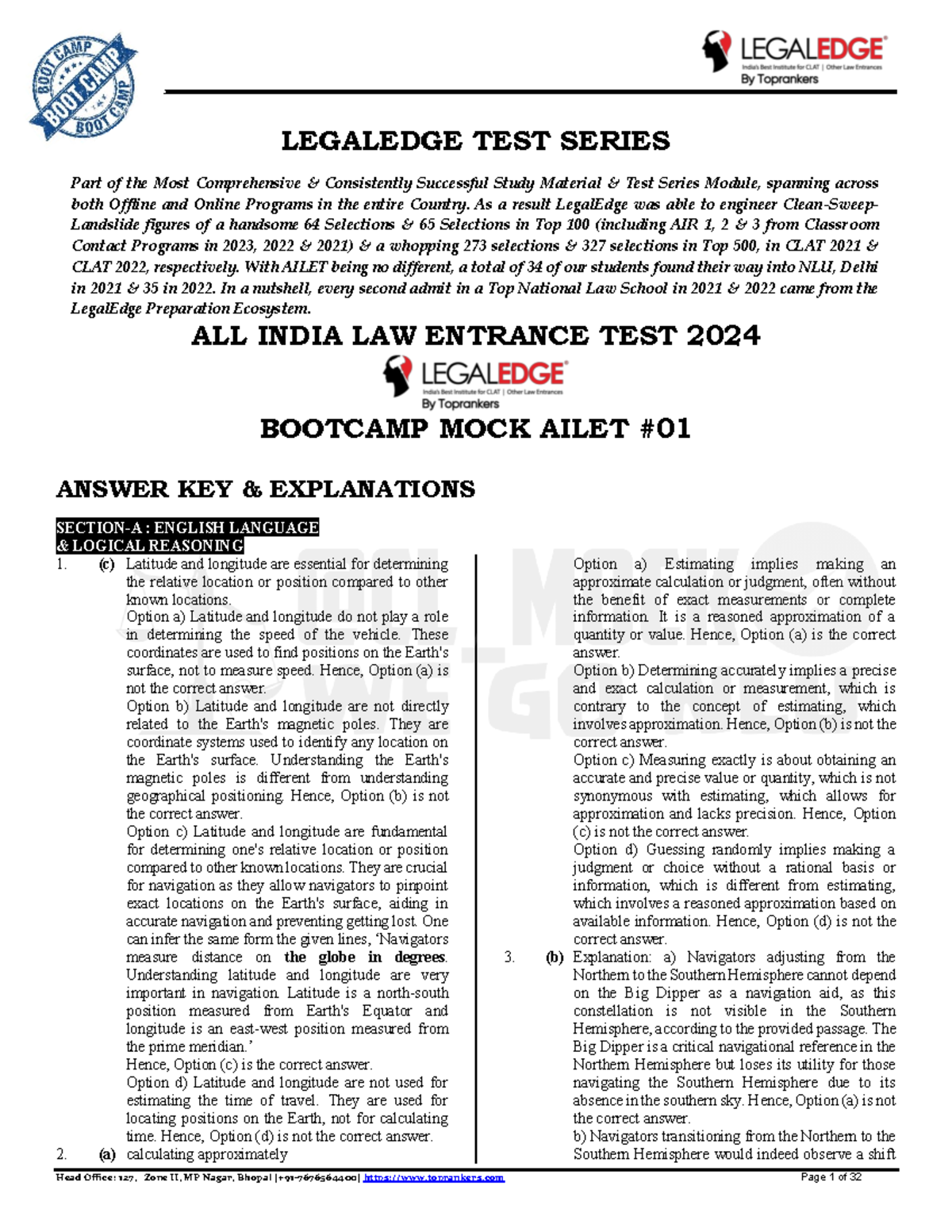 Ailet 9 SOL @cl mock - helpful - LEGALEDGE TEST SERIES Part of the Most ...