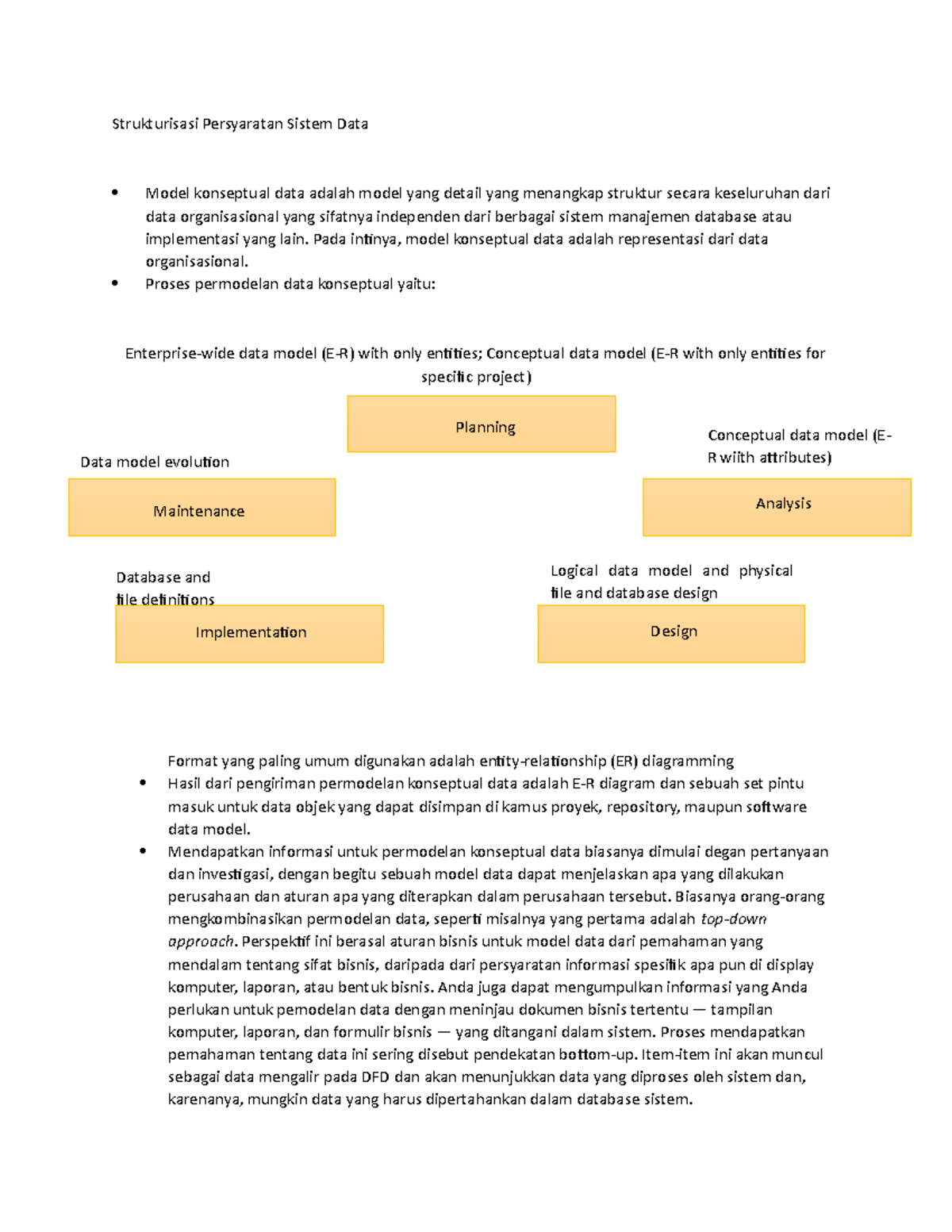 Tugas APSI CH 8 - Strukturisasi Persyaratan Sistem Data Model konseptual data adalah model yang ...
