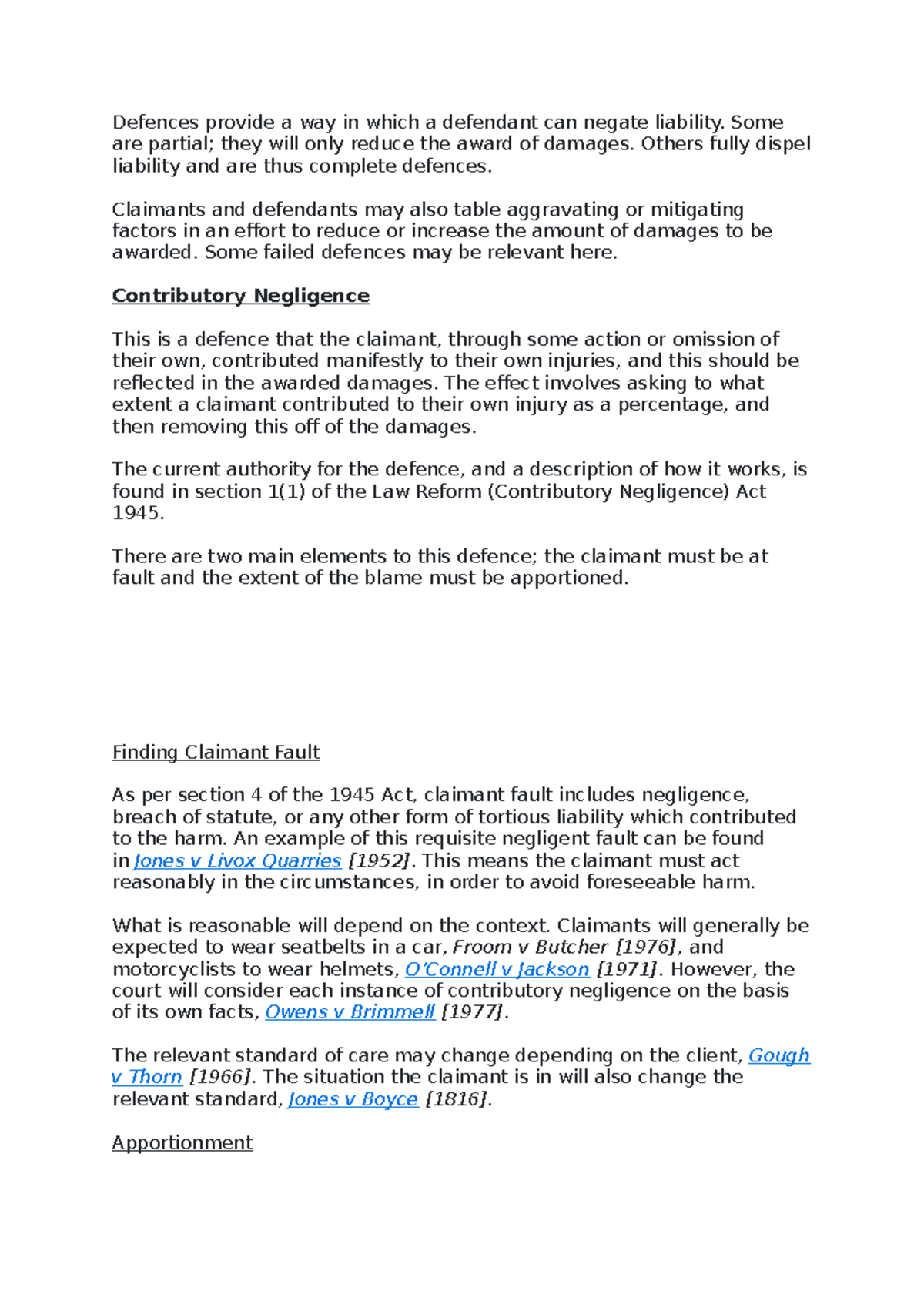 Defences provide a way in which a defendant can negate liability - Some ...