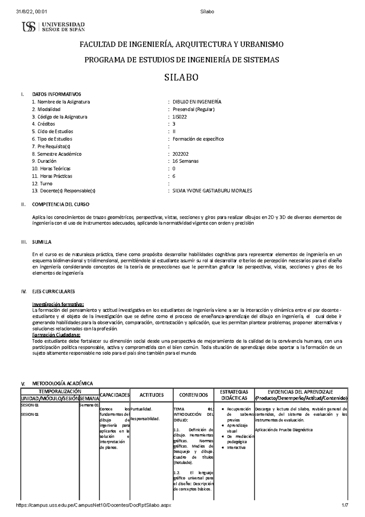 Sílabo Sistemas - silabo - FACULTAD DE INGENIERÍA, ARQUITECTURA Y ...