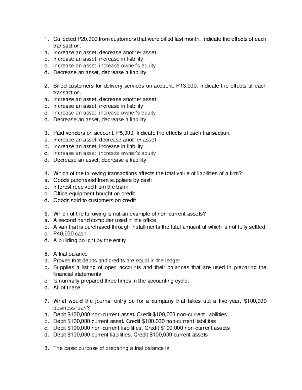 FAR 1 Reviewer FOR Finals ALL Deptals - Collected P20,000 from ...