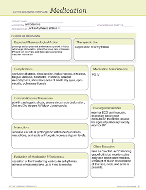Amlodipine - drug card - ACTIVE LEARNING TEMPLATES TherapeuTic ...