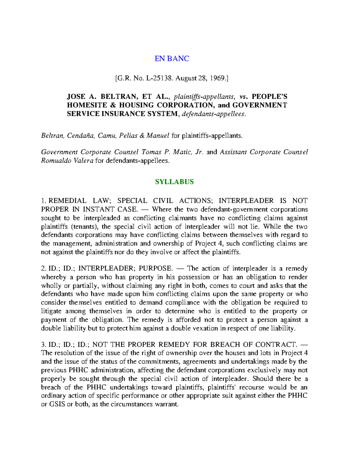 Spec Pro Case Set 01 - Spec Pro Case Set 01 Interpleader 2016-2017 J ...