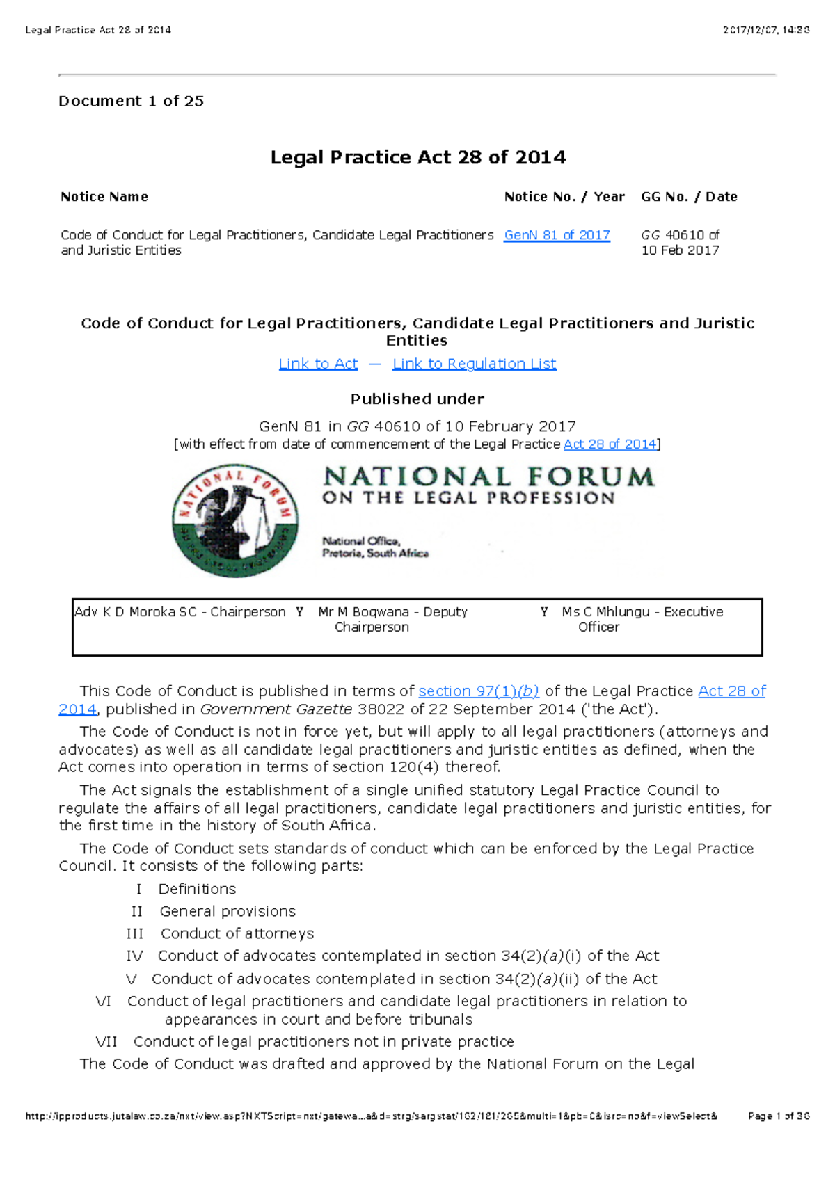 Legal-Practice-Code - SCL - - Studocu