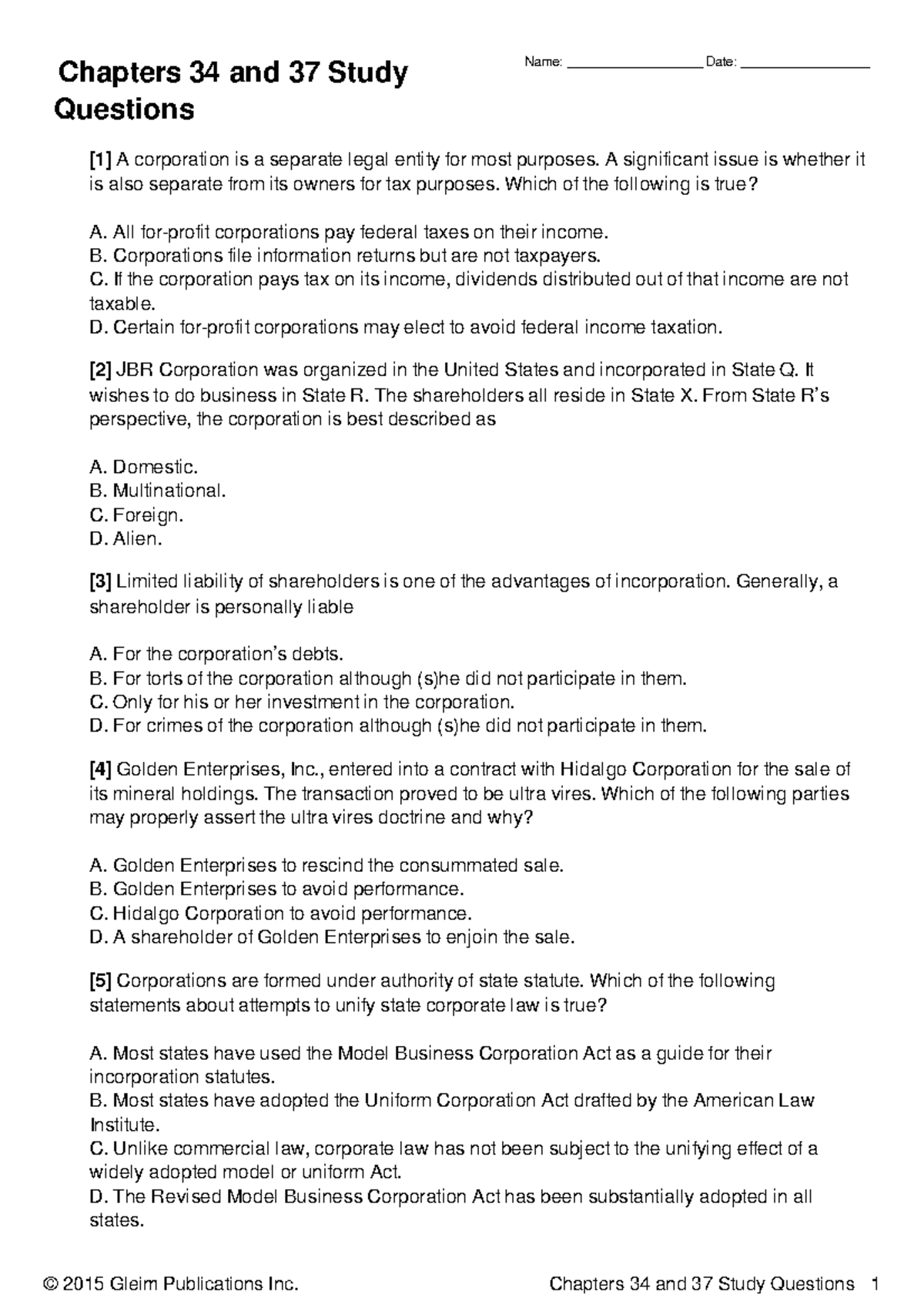 Chapters 34 and 37 Study Questions - Chapters 34 and 37 Study Questions ...