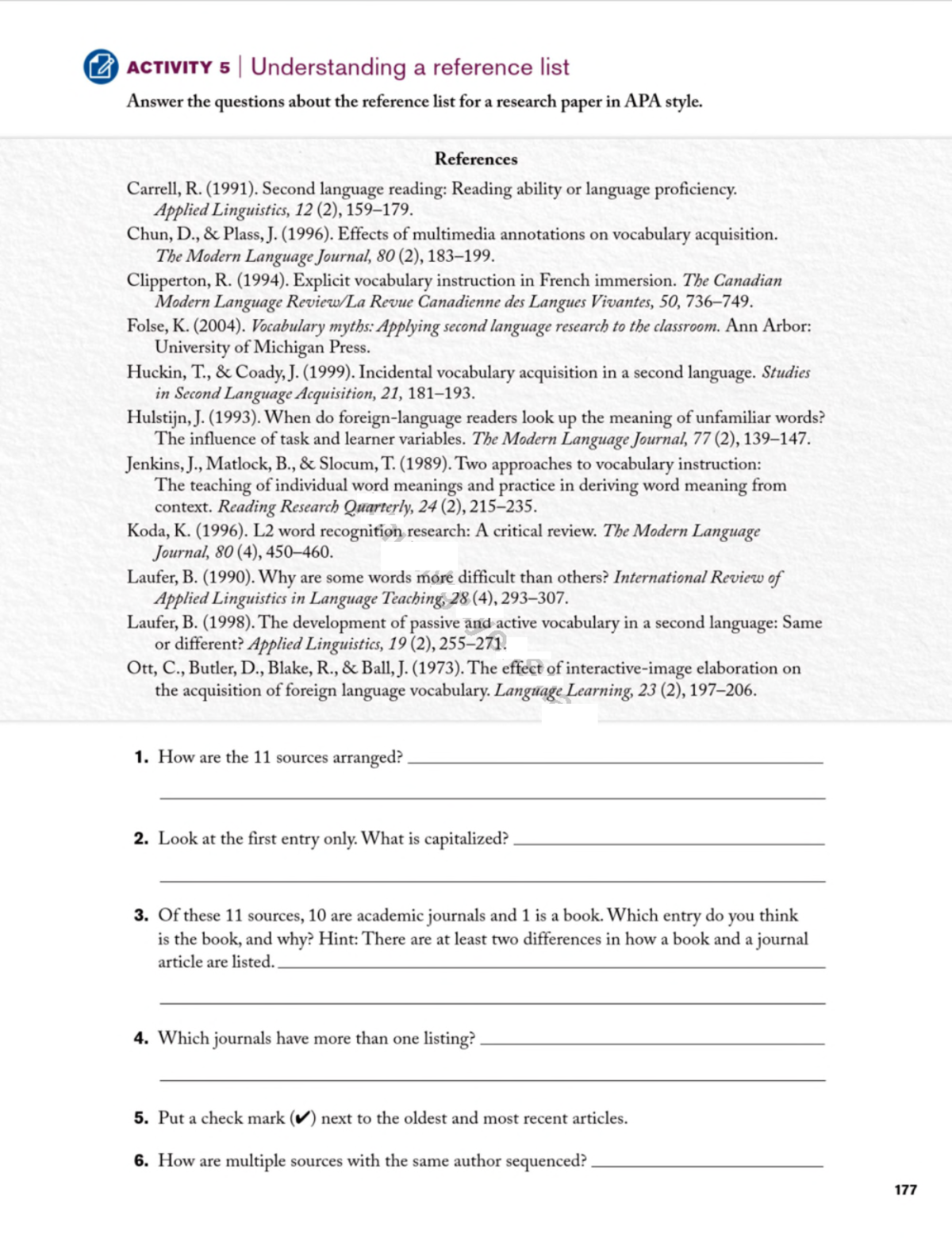 References exercise - drtyio - ACTIVITY 5 Understanding a reference ...