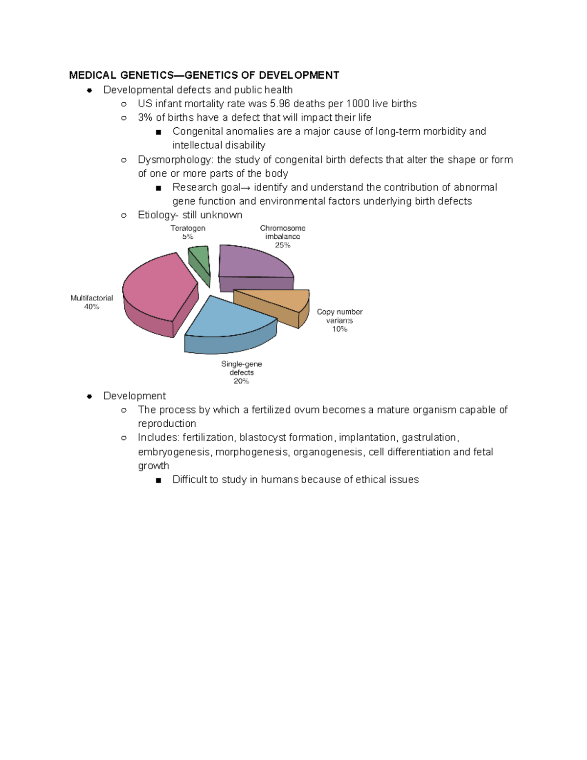Med Gen Powerpoint 8 Developmental Genetics Part 1 - MEDICAL GENETICS ...