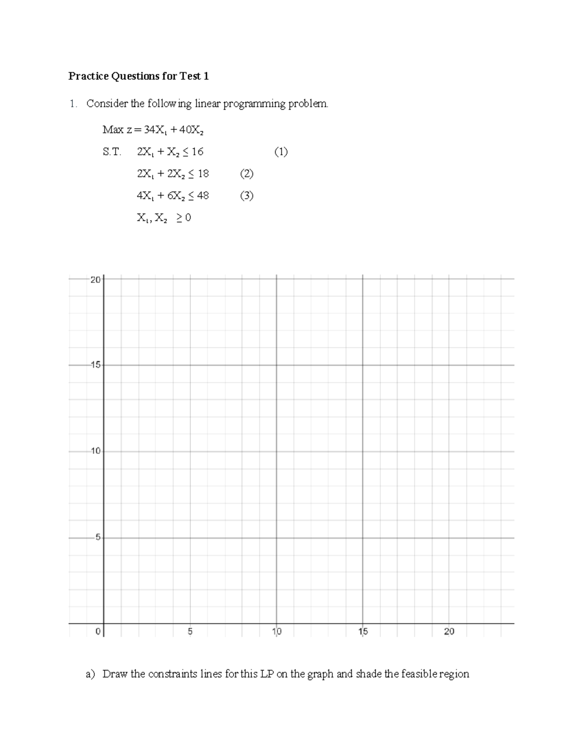 Pratice for test 1 - good luck! - Practice Questions for Test 1 1 ...
