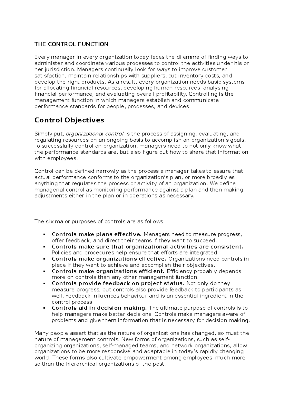 THE Control Function - Good and understandable to students in other ...
