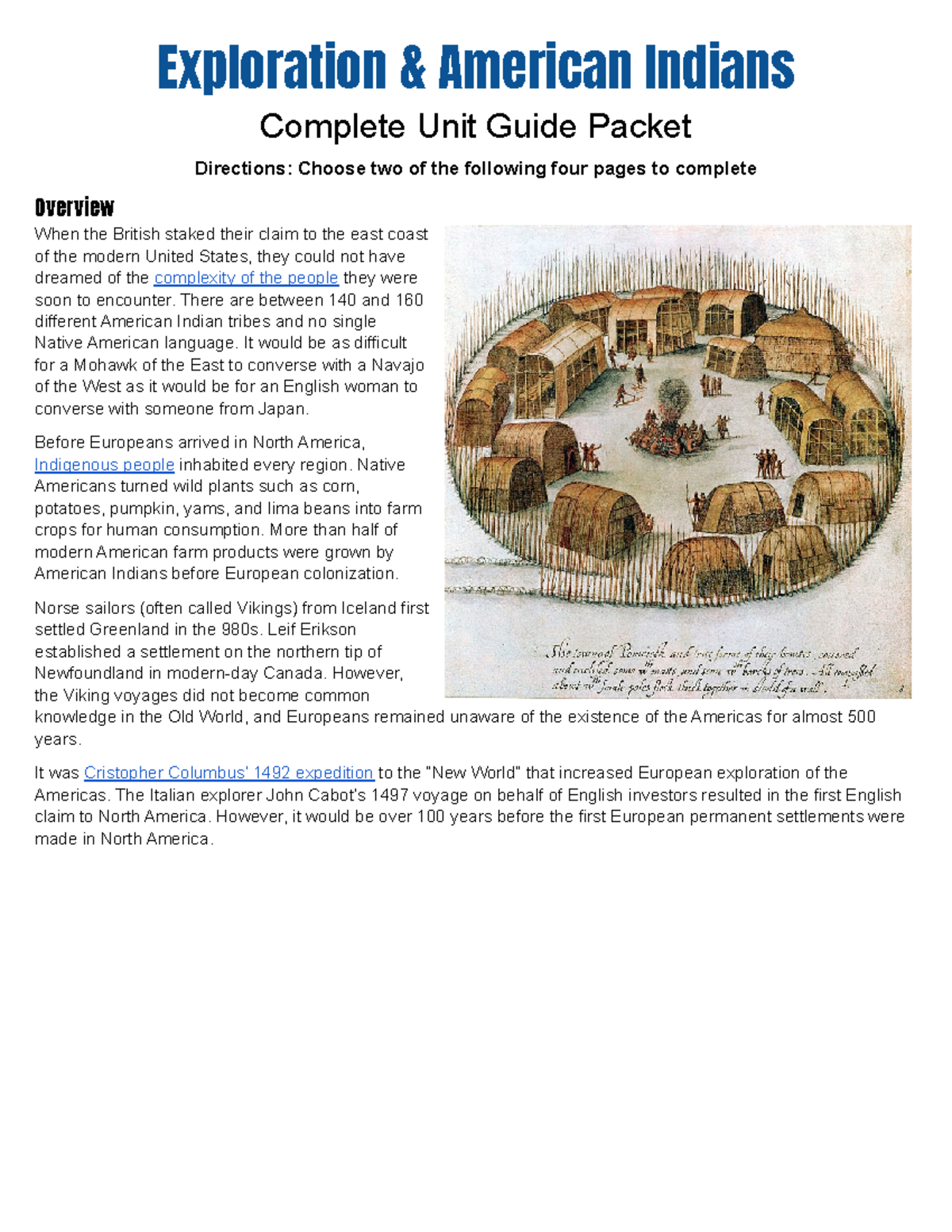 Copy of Age of Exploration Choice Activity - Exploration & American ...