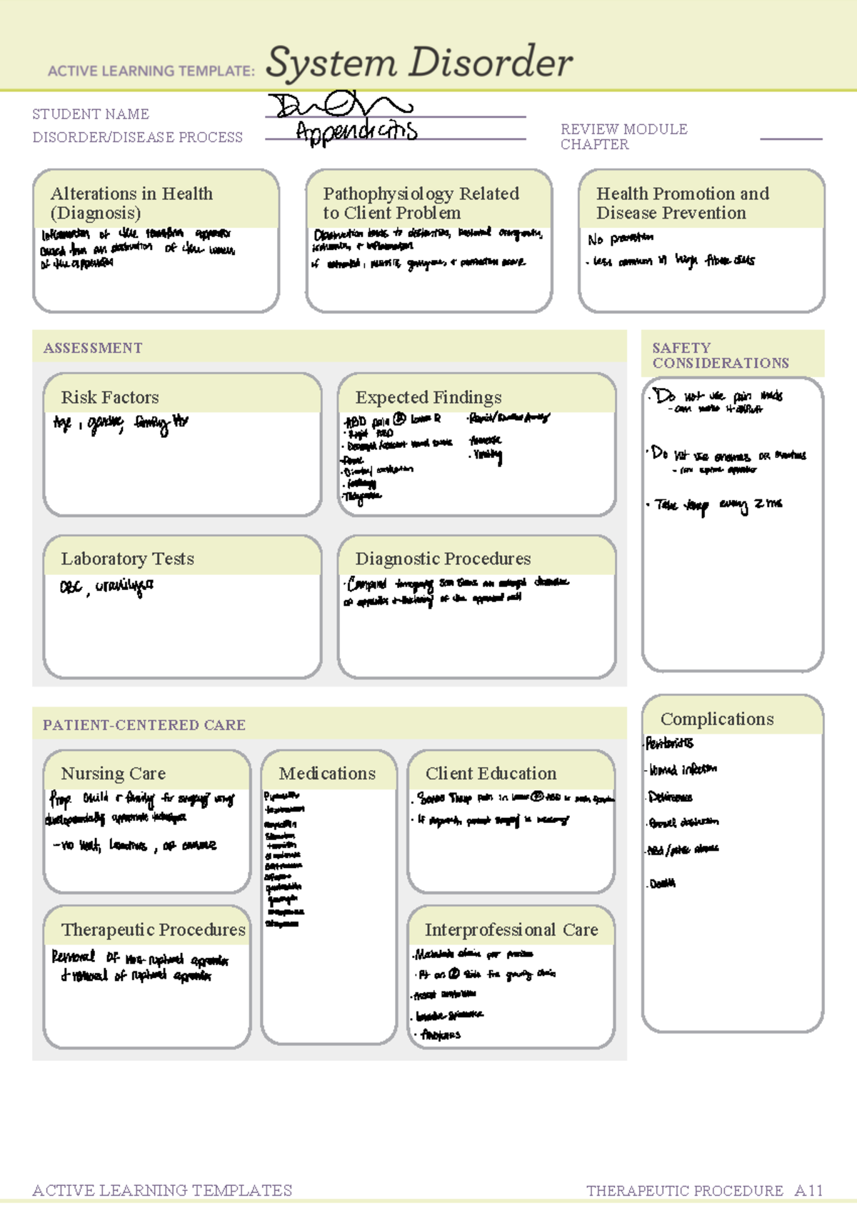 Pediatric ATI A - STUDENT NAME DISORDER/DISEASE PROCESS REVIEW MODULE ...