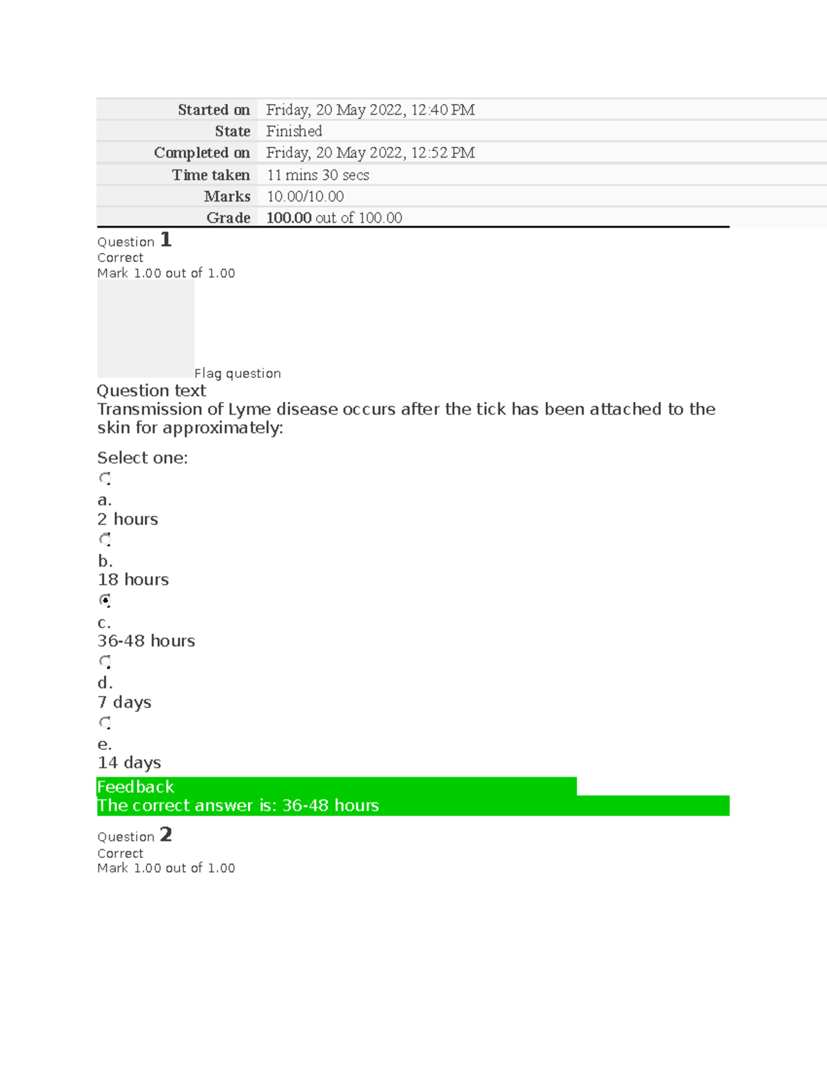 HS 2212 SELF QUIZ UNIT 7 PART 1 - Started on Friday, 20 May 2022, 12:40 ...