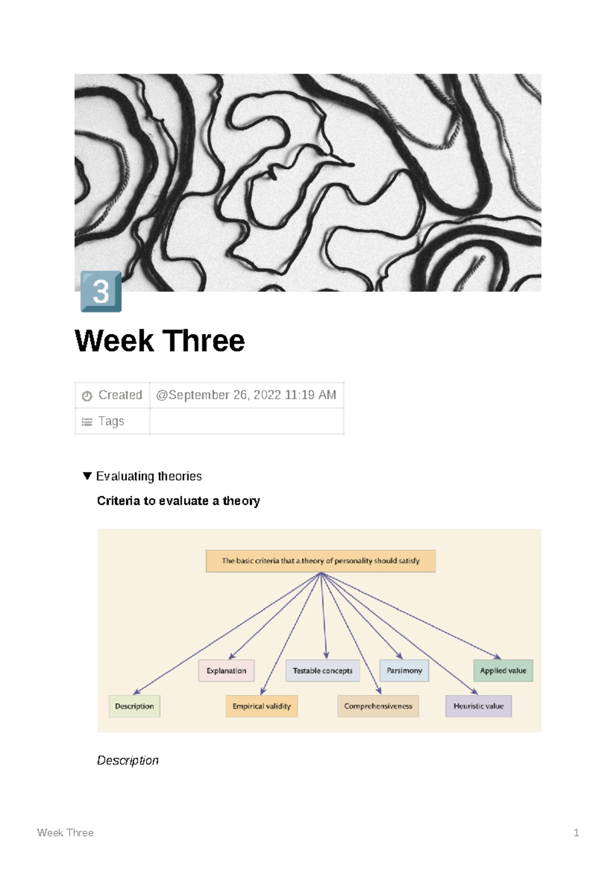 Week Three ID - 3rd Year in depth notes for psychology (individual ...