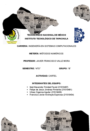 Importancia DE LOS Metodos Numericos , Milder - D Tecnológico Nacional de México Instituto - Studocu