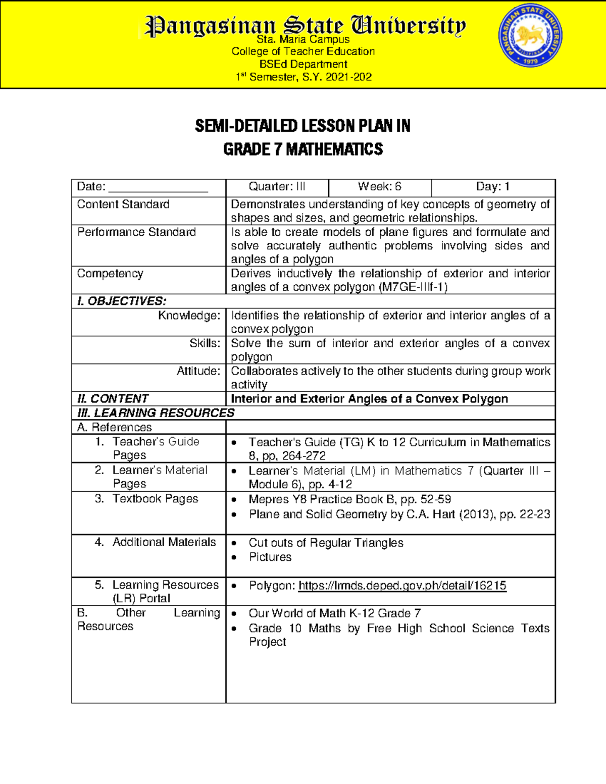 Carganillo- Rosalie-TDLP- Interior AND Exterior Angles OF A Polygon-2 ...