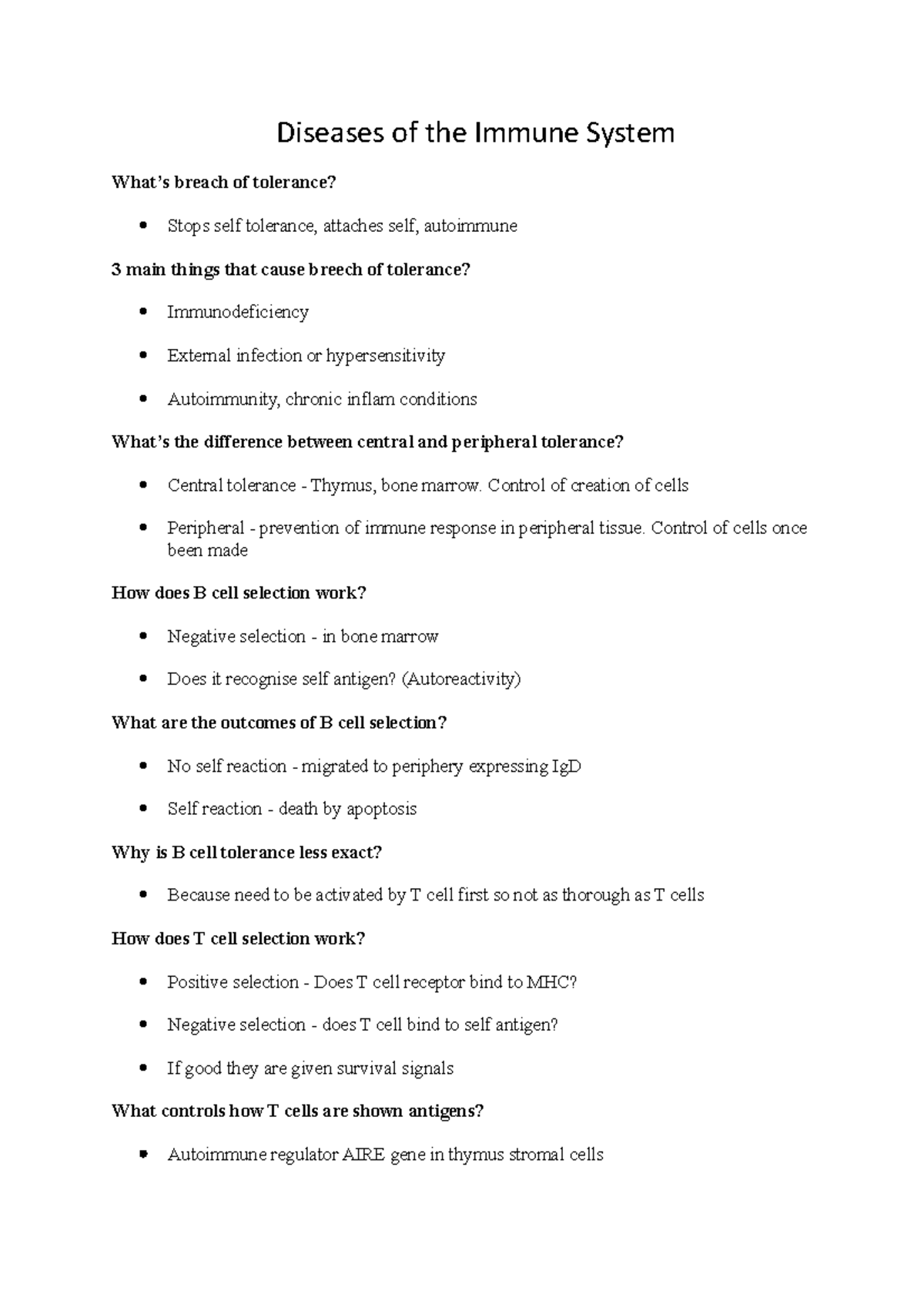 Unit 9: Diseases of the Immune System - Diseases of the Immune System ...