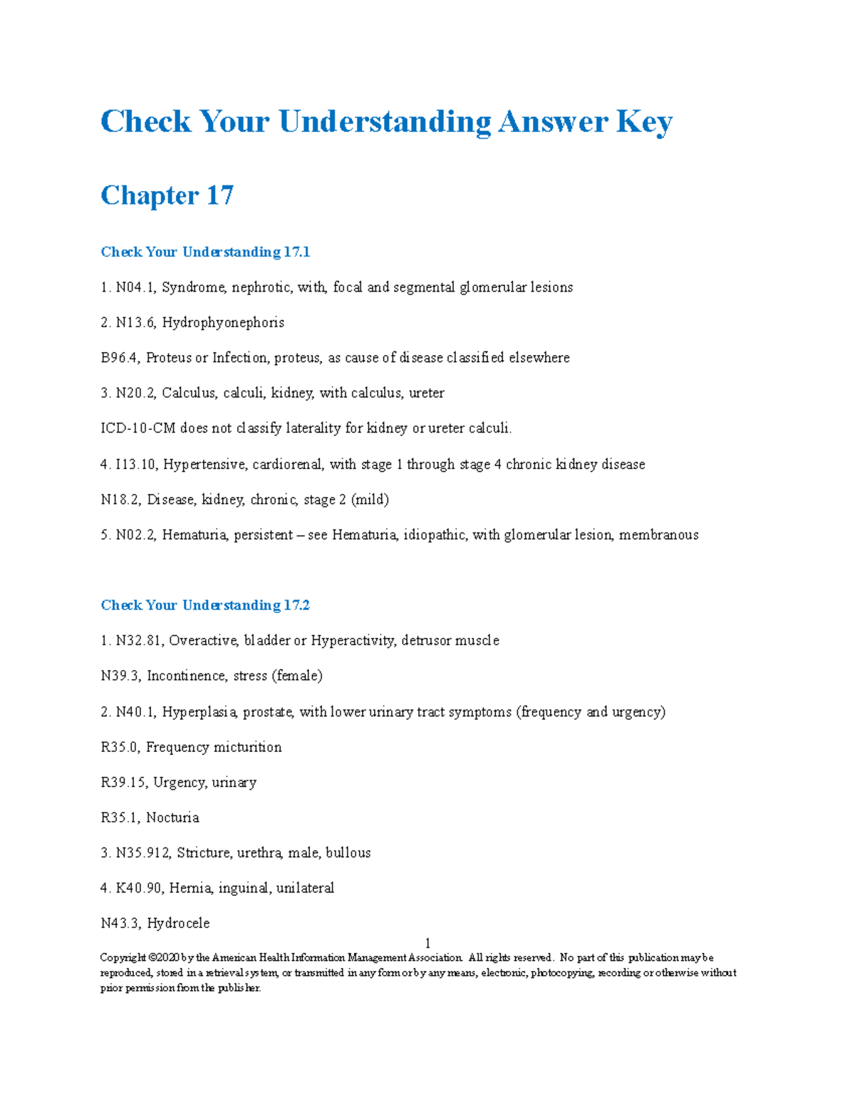 Ch17.CYU - Check Your Understanding Answer Key Chapter 17 Check Your ...