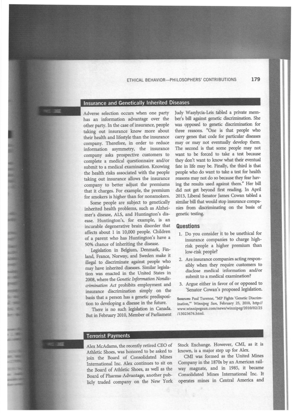 BD p179 Insurance and Genetically Inherited Diseases - ACCT1081 - Studocu