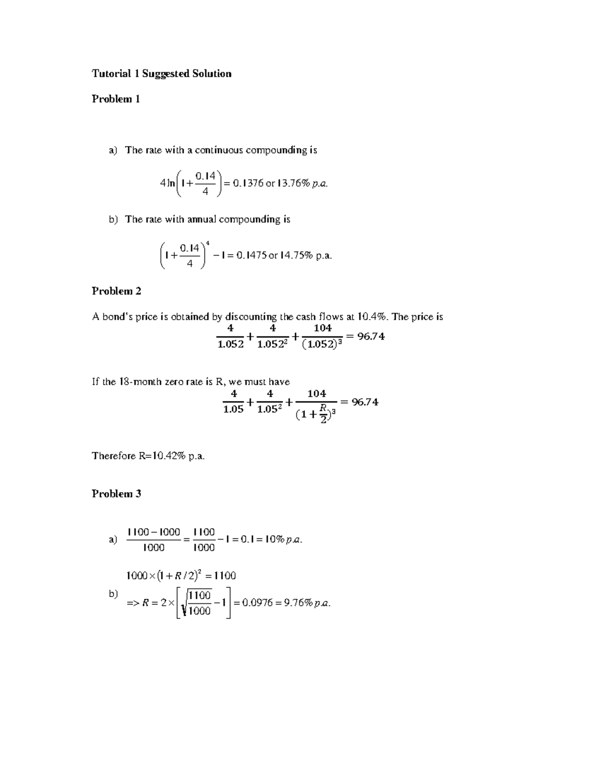 Tutorial 1-12 Answers - ####### Tutorial 1 Suggested Solution ...