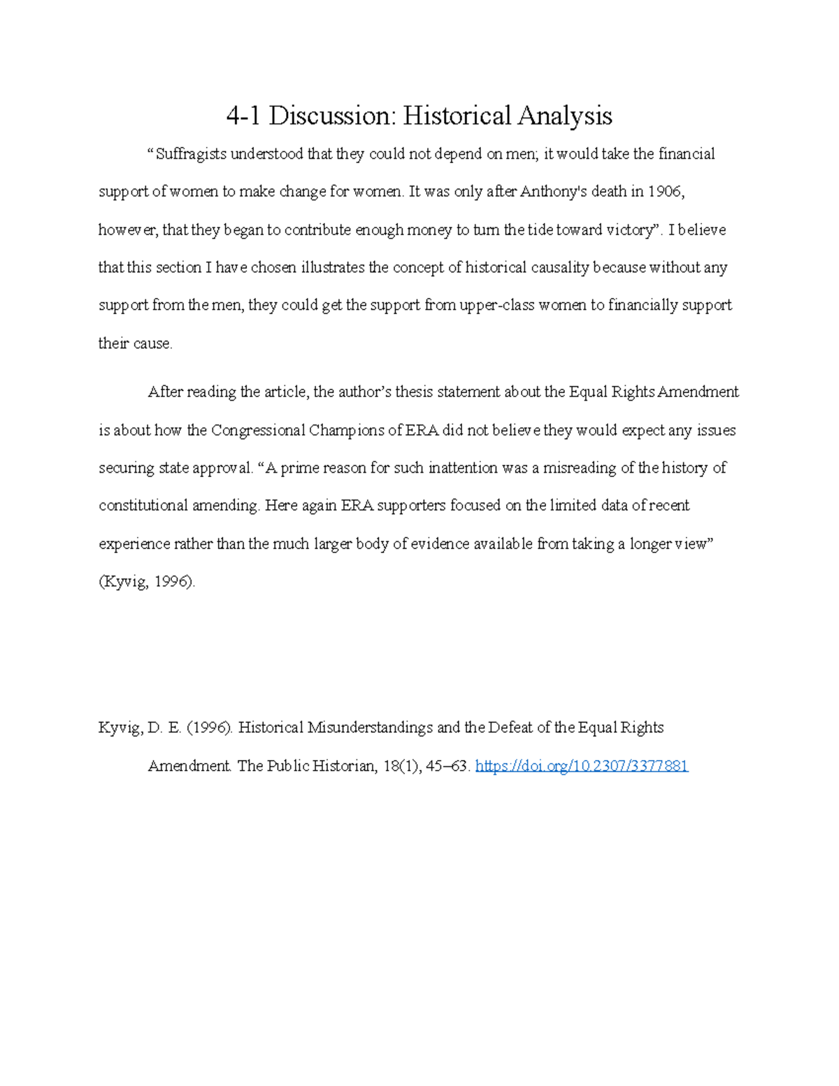 4-1 Discussion Historical Analysis - 4-1 Discussion: Historical ...