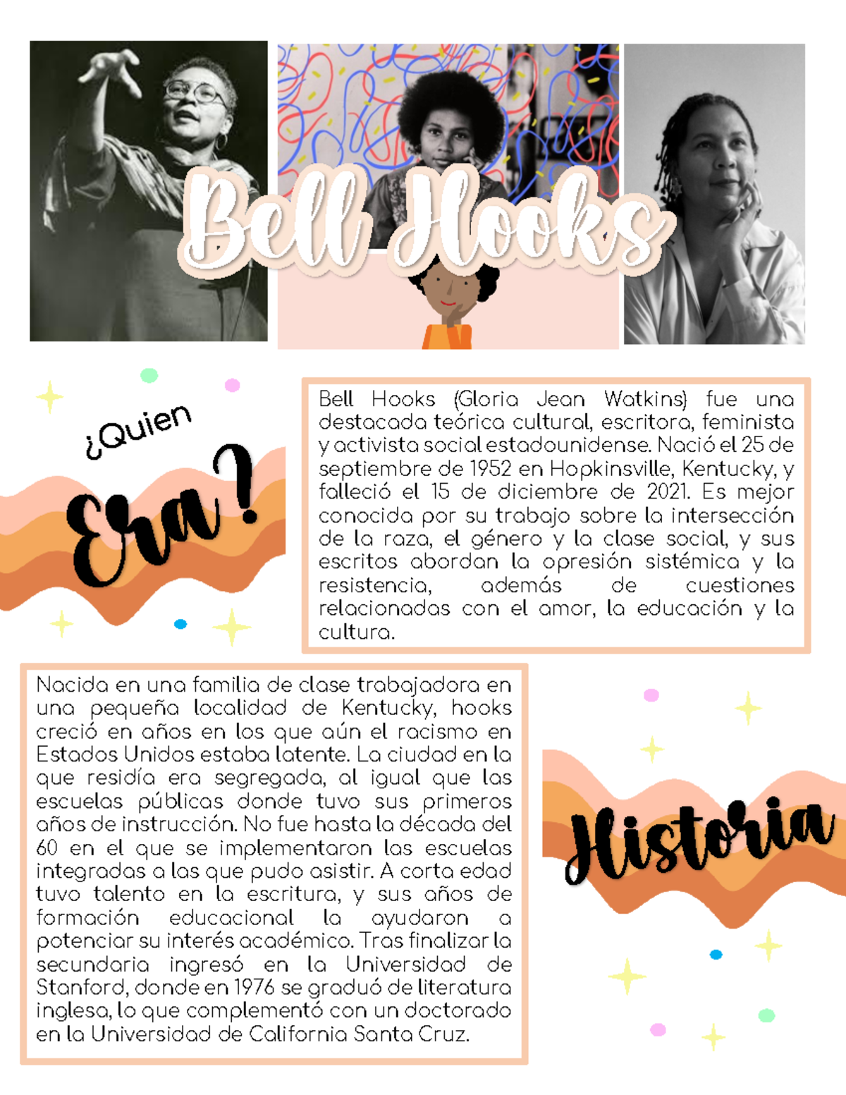 Biografia Bell Books - } Bell Hooks (Gloria Jean Watkins) fue una ...