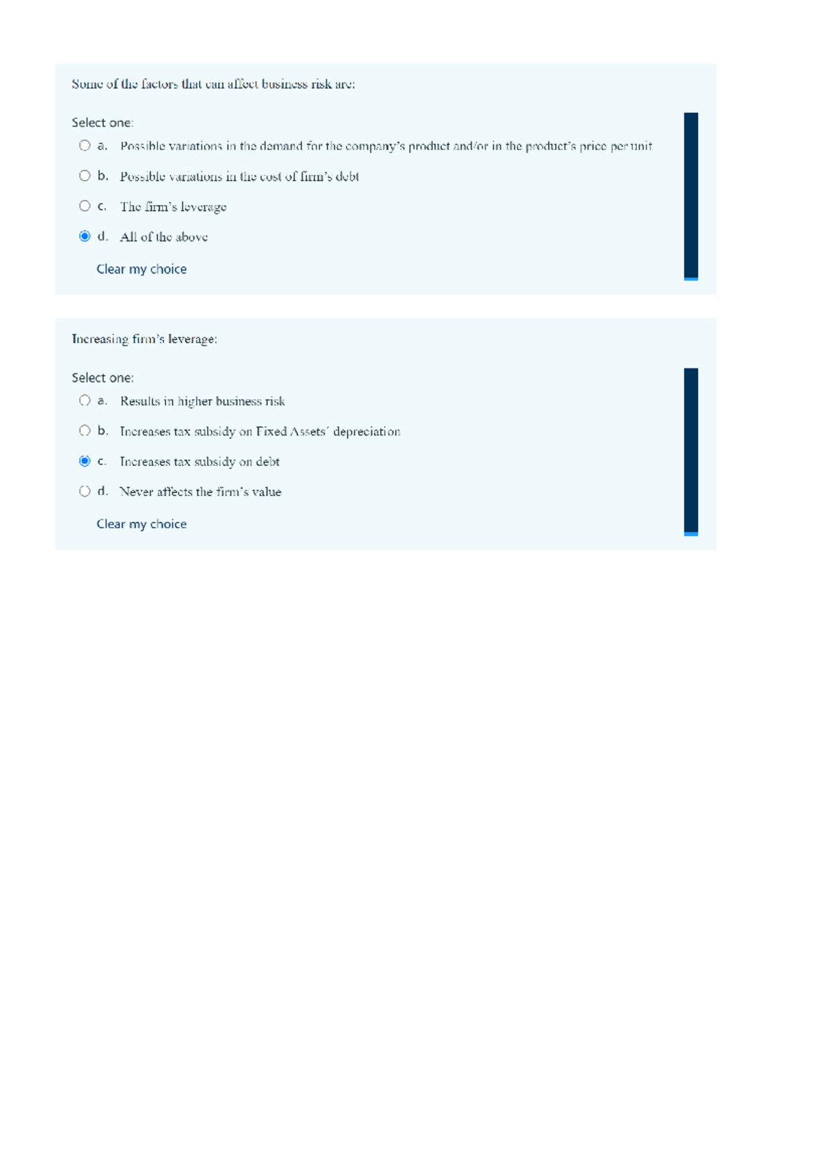 Financial management - practice online done - corporate law - Studocu